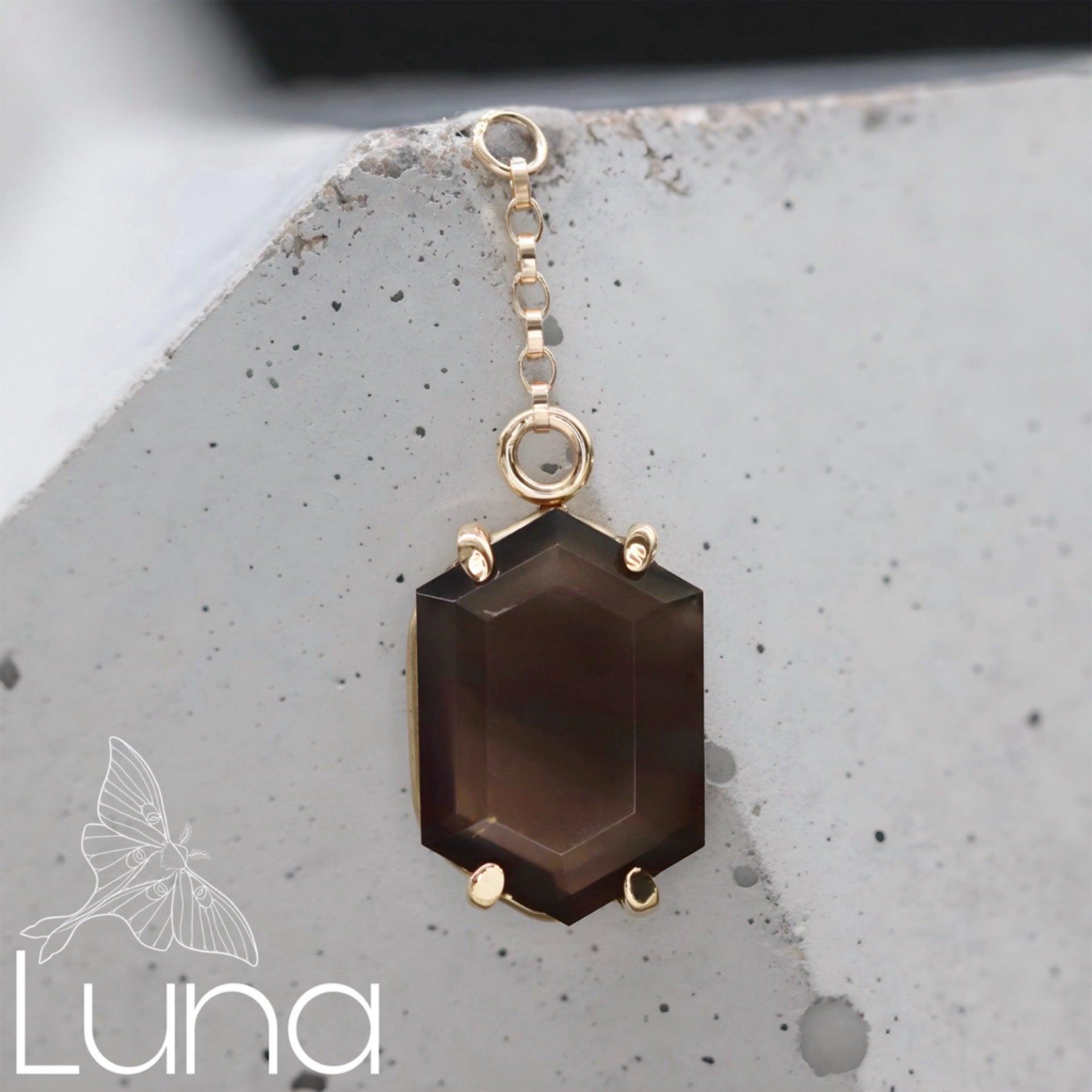 Dark Rainbow Obsidian Charm One-Of / Eclipse Body Jewery | Luna ...