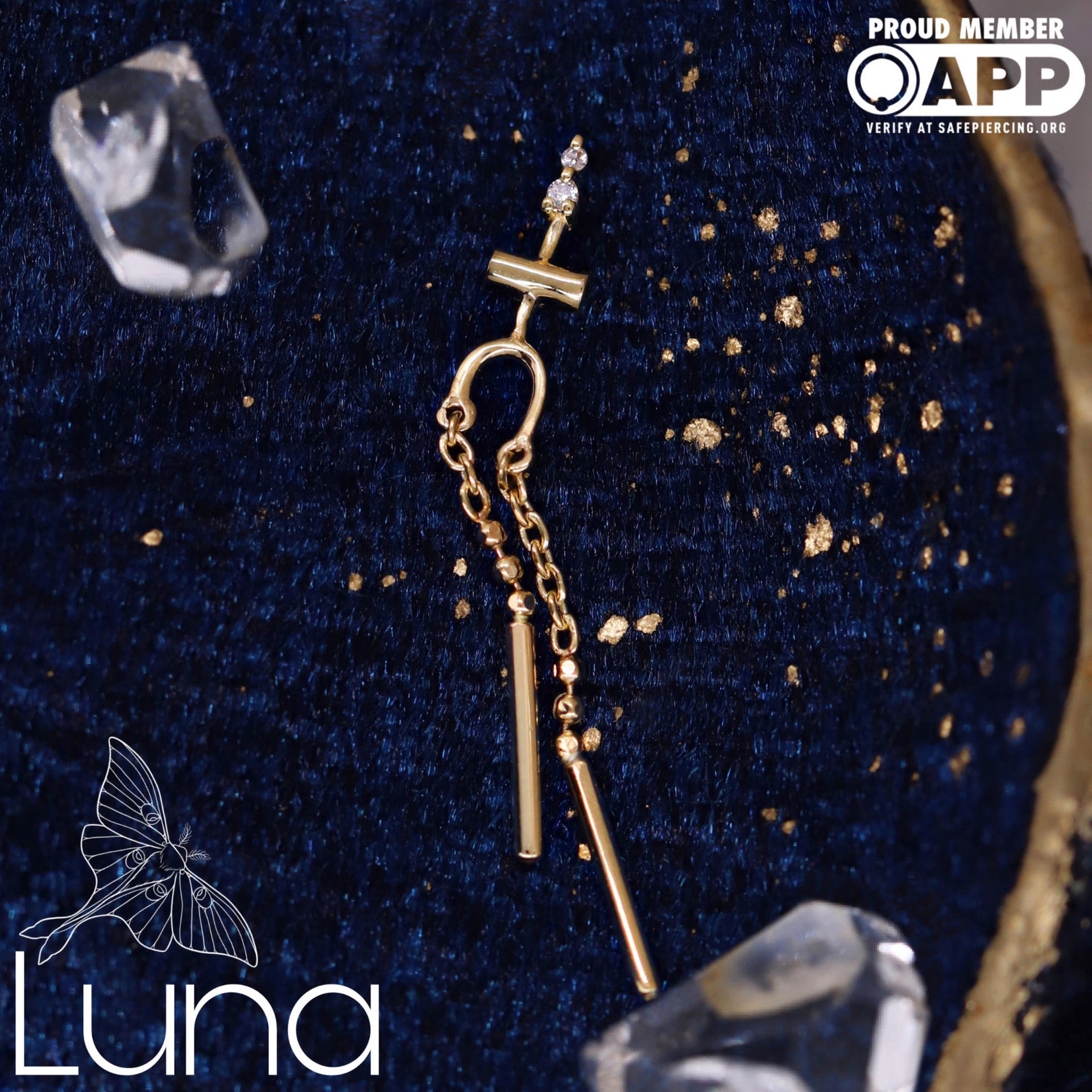 Twin Flame End Threadless / Pupil Hall | Luna Piercing and Fine Jewelry